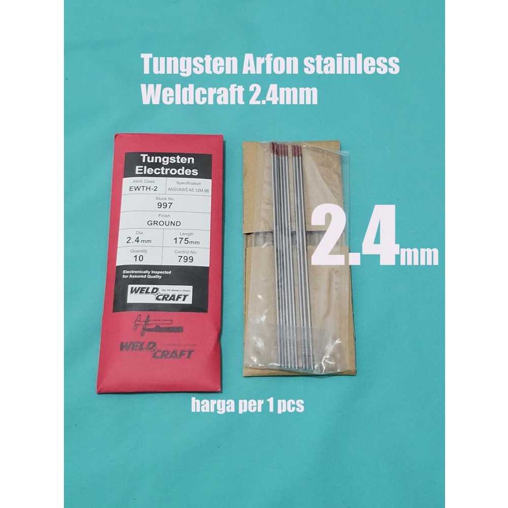 Jual Tungsten Electrodes 2.4 mm WELDCARFT Kawat Las Argon 2.4