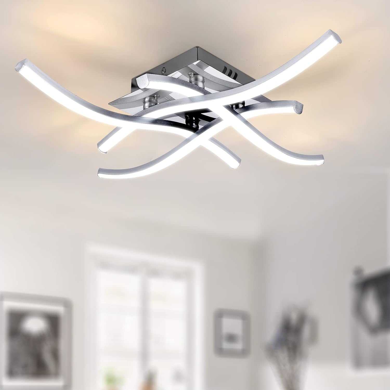 Jual FCMILA Lampu Plafon LED Modern Fork Ceiling Light 24W Cool