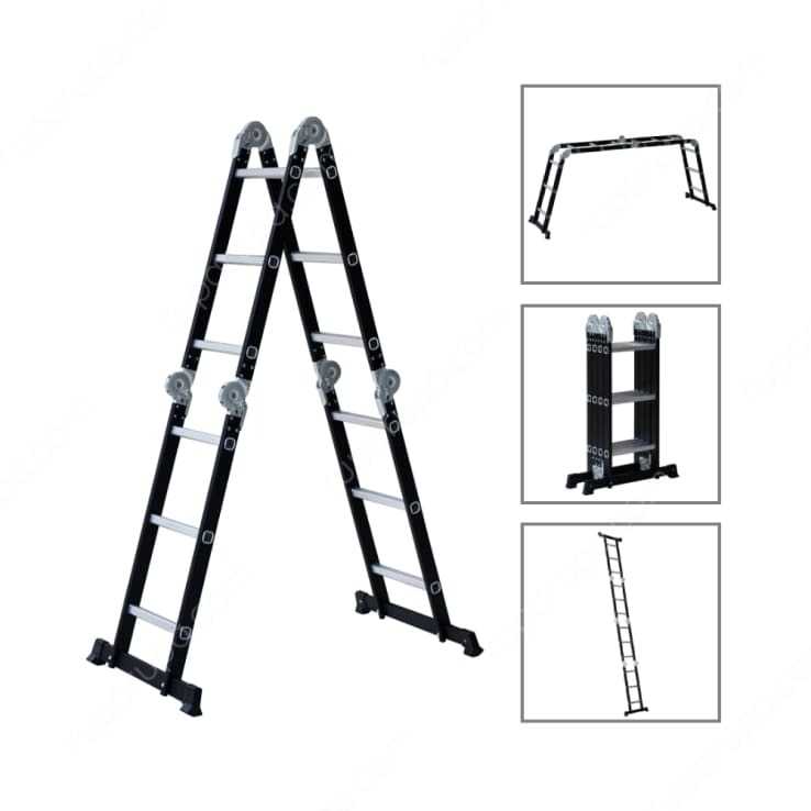 Jual Tangga Lipat Teleskopik 3M Aluminium Steel Anti Slip dg