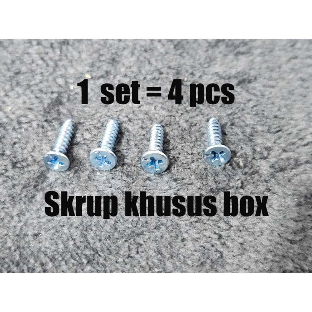 Jual skrup Box 1 set isi 4 pcs Plastik Hitam Type X1 X2 X3 X4 X5