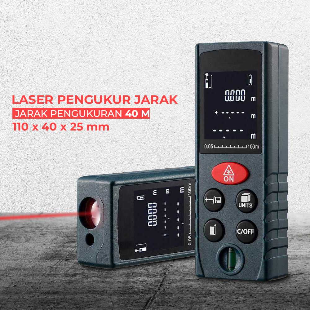 Jual Pengukur Jarak Laser Portable Distance Meter 620-690nm