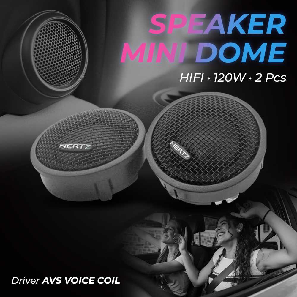 Jual HERTZ Speaker Mini Dome Tweeter Loudspeaker Mobil HiFi 120W