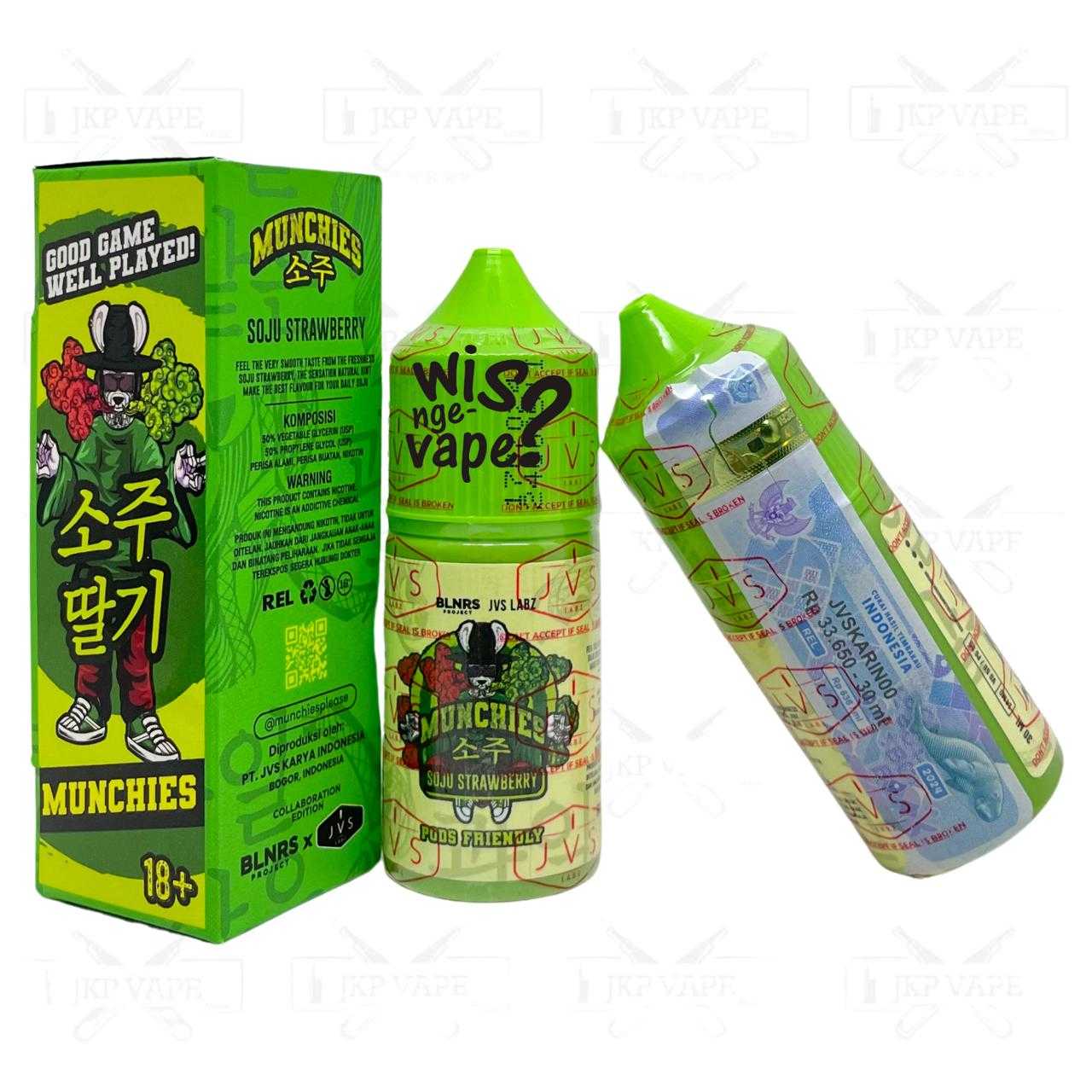 Jual Munchies V2 Strawberry 30ml - Pods Friendly Liquid by JVS