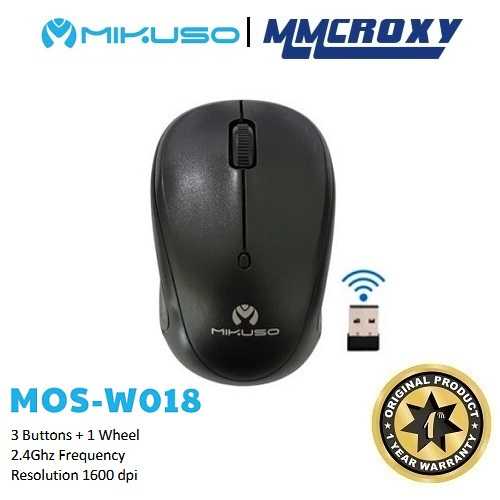 Jual Mikuso MOS-W018 Mouse Wireless USB Optical 2.4GHz | Jakmall.com