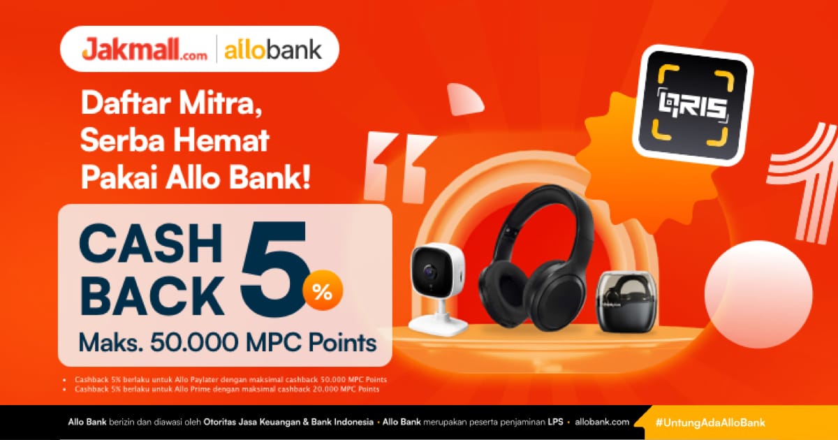 Allo Bank Cashback 5% | Jakmall.com