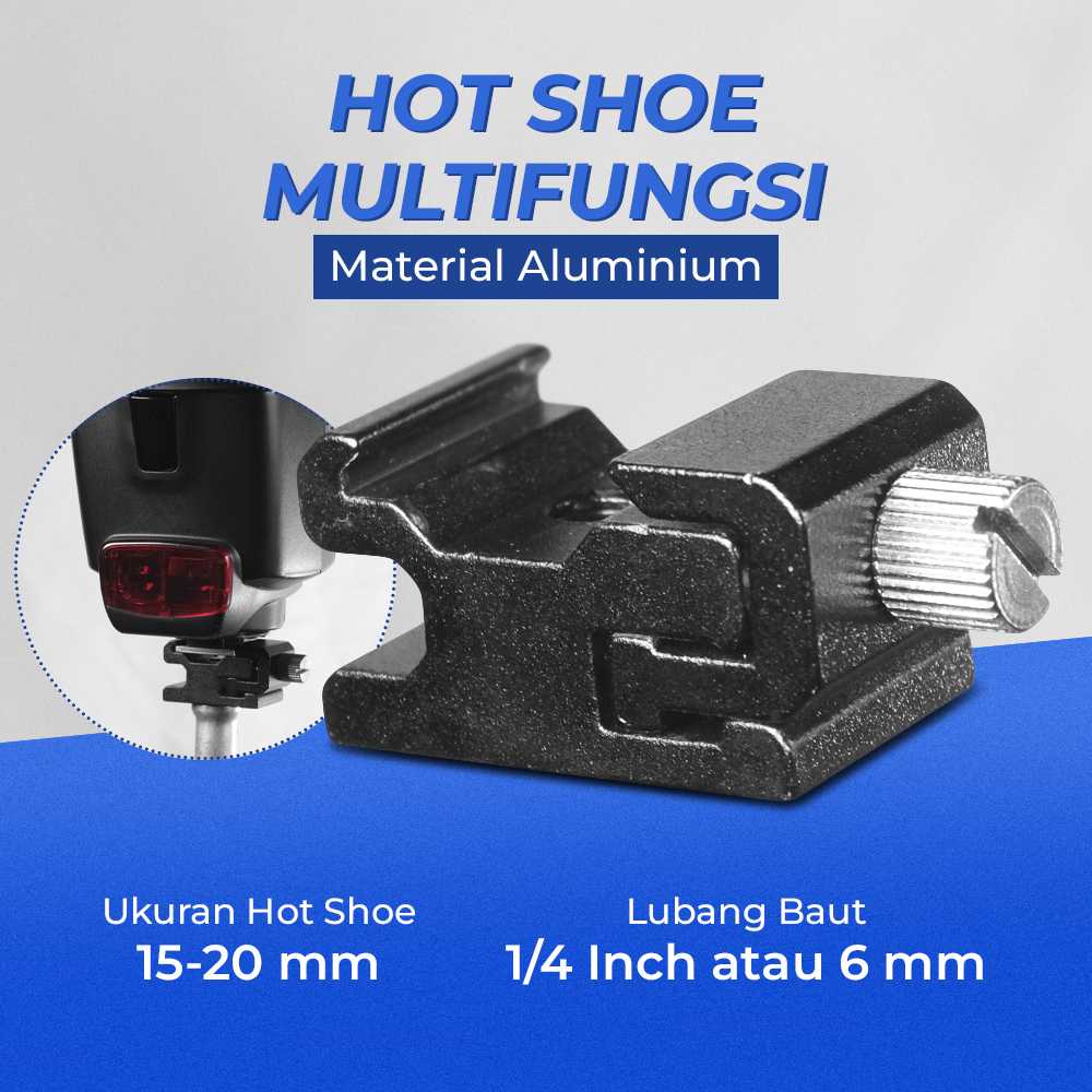 Jual CAMVATE Hot Shoe Kamera DSLR Flash Tripod Screw 1/4 Inch