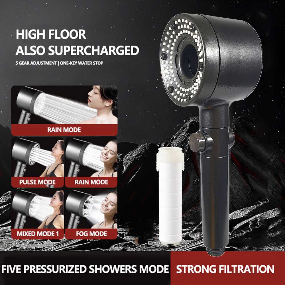 Jual Zloong Kepala Shower Mandi High Pressure Adjustable 5 Mode