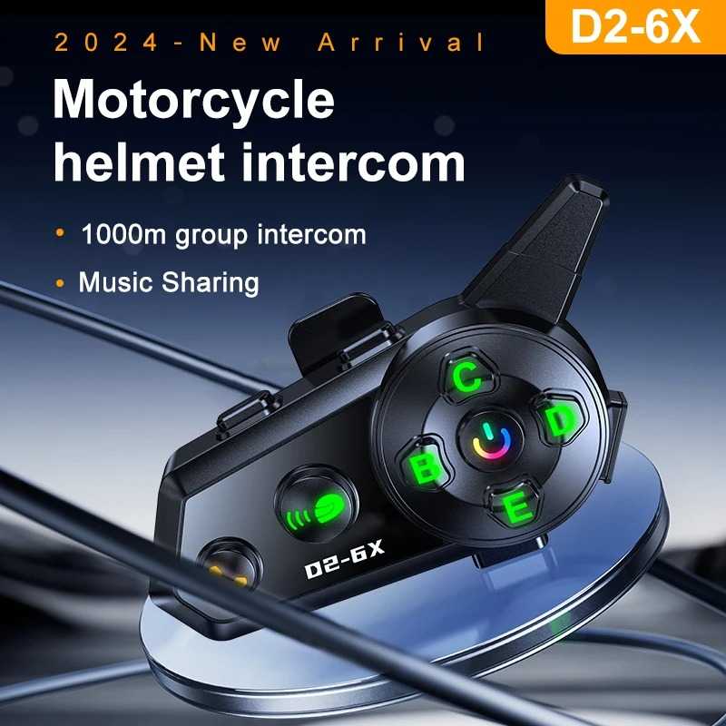 Jual VELEV Intercom Helm Bluetooth Headset 6 Riders Call IPX6