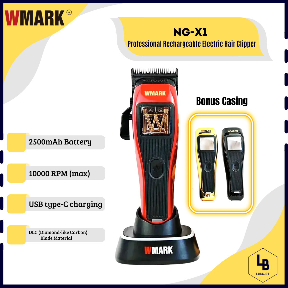 Jual WMARK NG-X1 - Professional Rechargeable Electric Hair