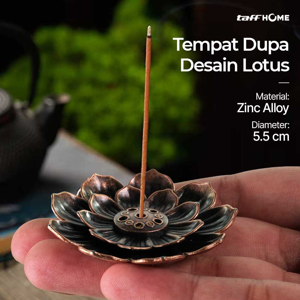 Jual TaffHOME Tempat Dupa Incense Stick Holder Desain Lotus
