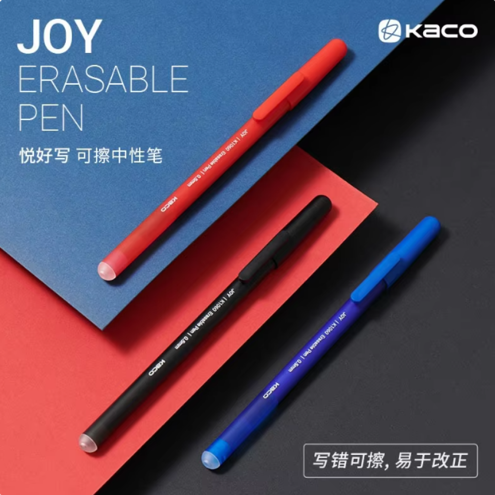 Jual Kaco JOY Gel Erasable Pen Pena Pulpen Bolpoin Tinta Hitam