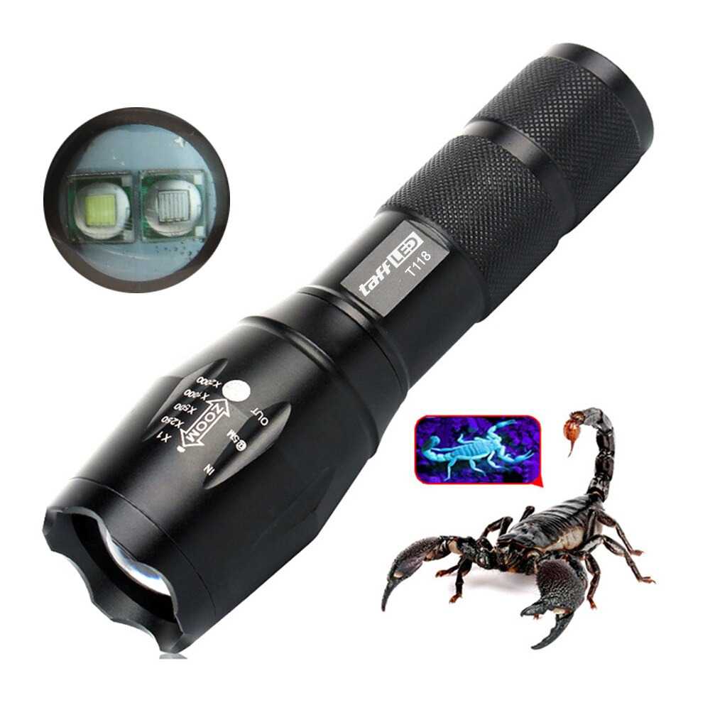 Jual TaffLED Senter LED Cree T6 1000 Lumens with 395NM UV Light