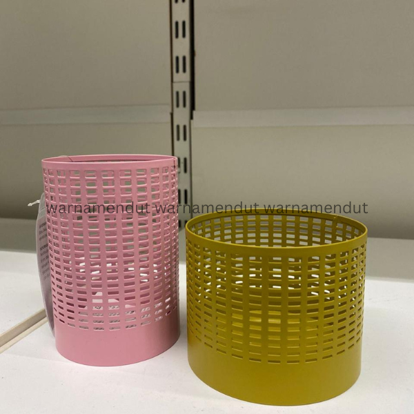 Jual Set 2pcs Tempat Lilin Kecil Baja Dekoratif Pink Kuning WMO