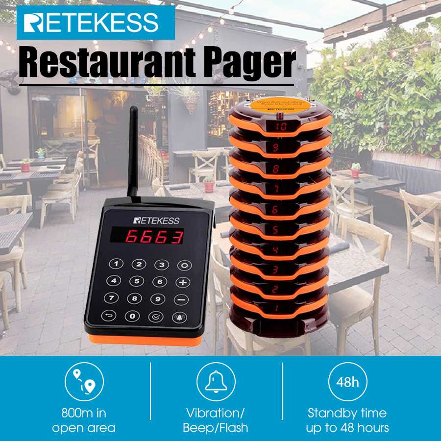 Jual RETEKESS Wireless Calling System Restaurant Mesin Antrian