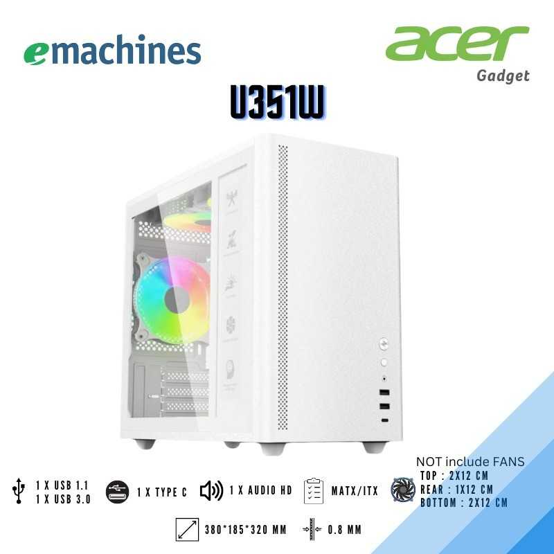 Jual Casing Gaming / PC Case MATX eMachines U351 White - Putih