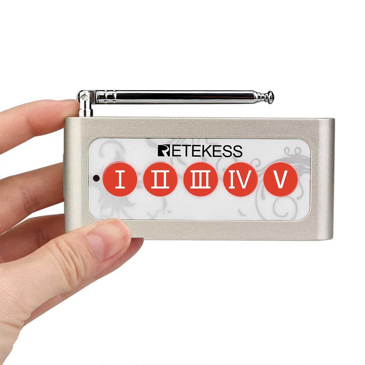 Jual RETEKESS Waiter Calling System Transmitter Pager Bel