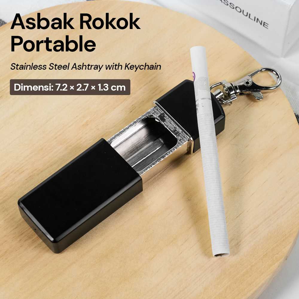 Jual Akkoki Asbak Rokok Portable Ashtray Stainless Steel with