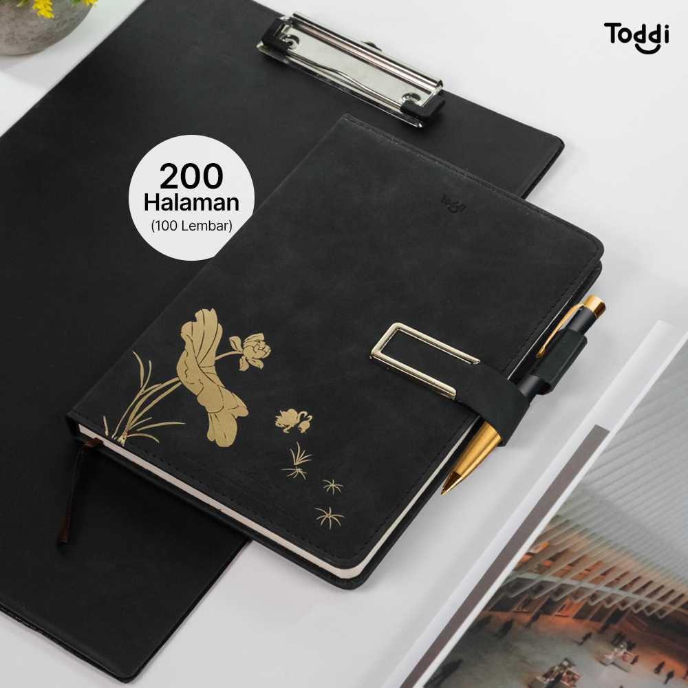 Jual Toddi Buku Jurnal Leather Notebook Diary A5 80GSM 200