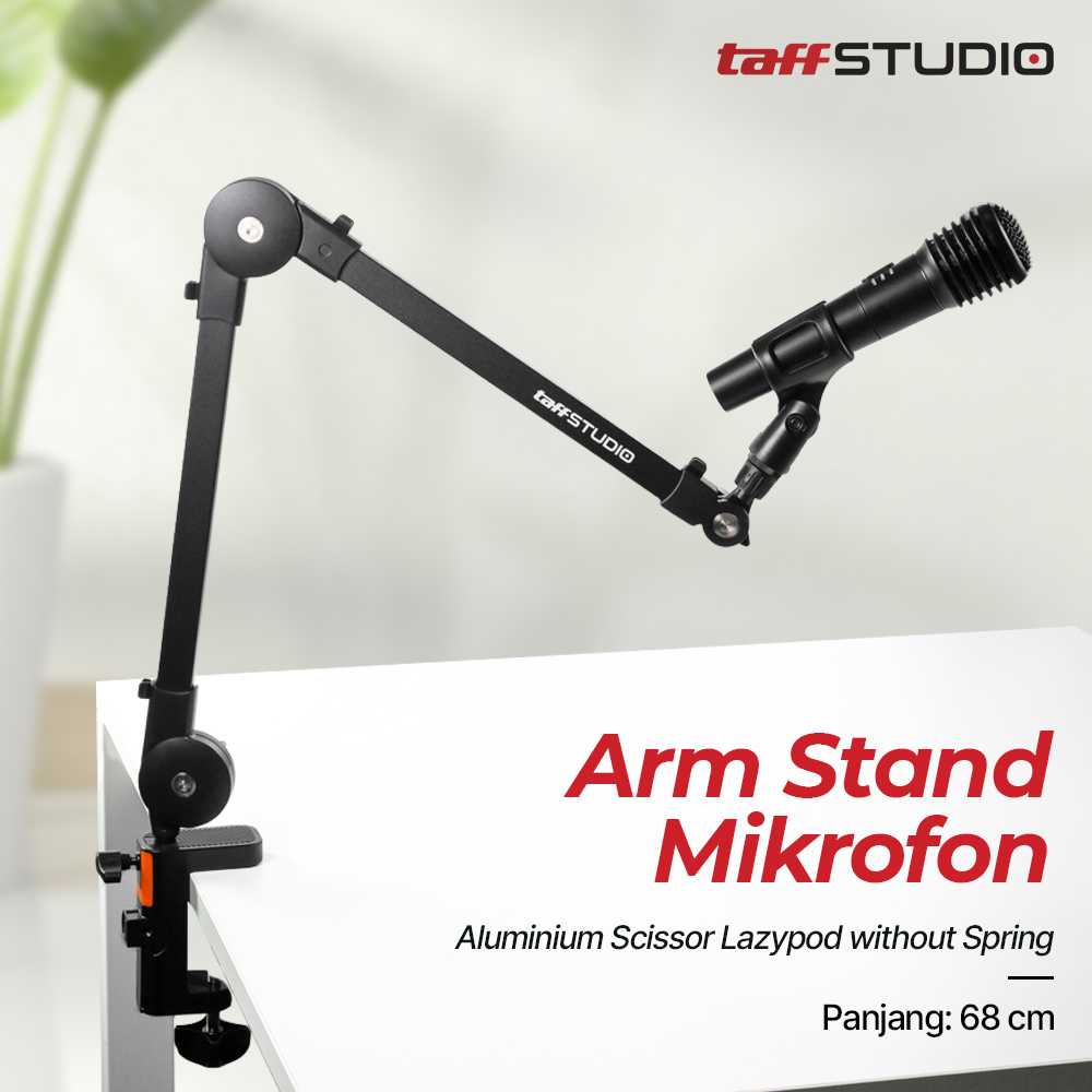 Jual TaffSTUDIO Arm Stand Mikrofon Scissor Lazypod Aluminium