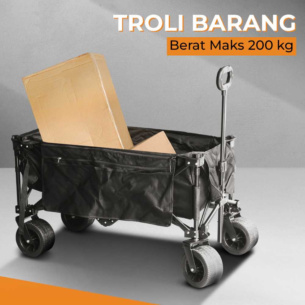 Jual VILLVALD Troli Barang Lipat Camp Wagon Big Wheel 600D