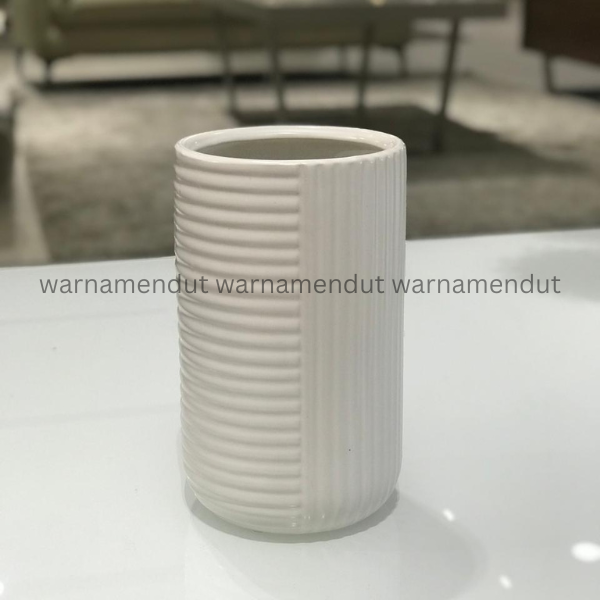 Jual Vas Bunga Dekorasi Minimalis Desain Modern Elegan Keramik