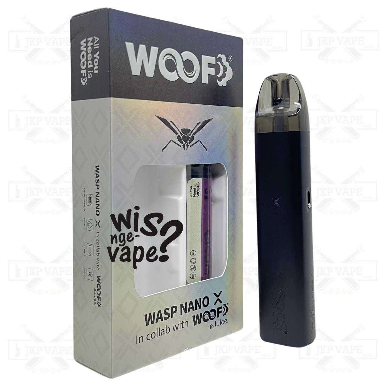 Jual Wasp Nano X Pod Kit 1000mAh Bundling Woof eJuice 15ml