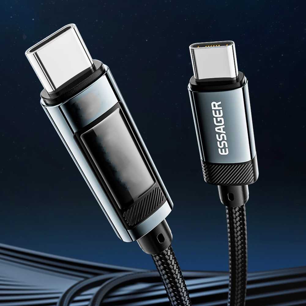 Jual ESSAGER Kabel Data Type C to Type C Multifungsi LED Display