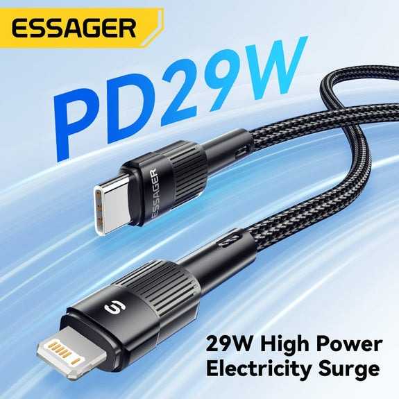 Jual ESSAGER Kabel Data USB Type C to Lightning Fast Charging PD