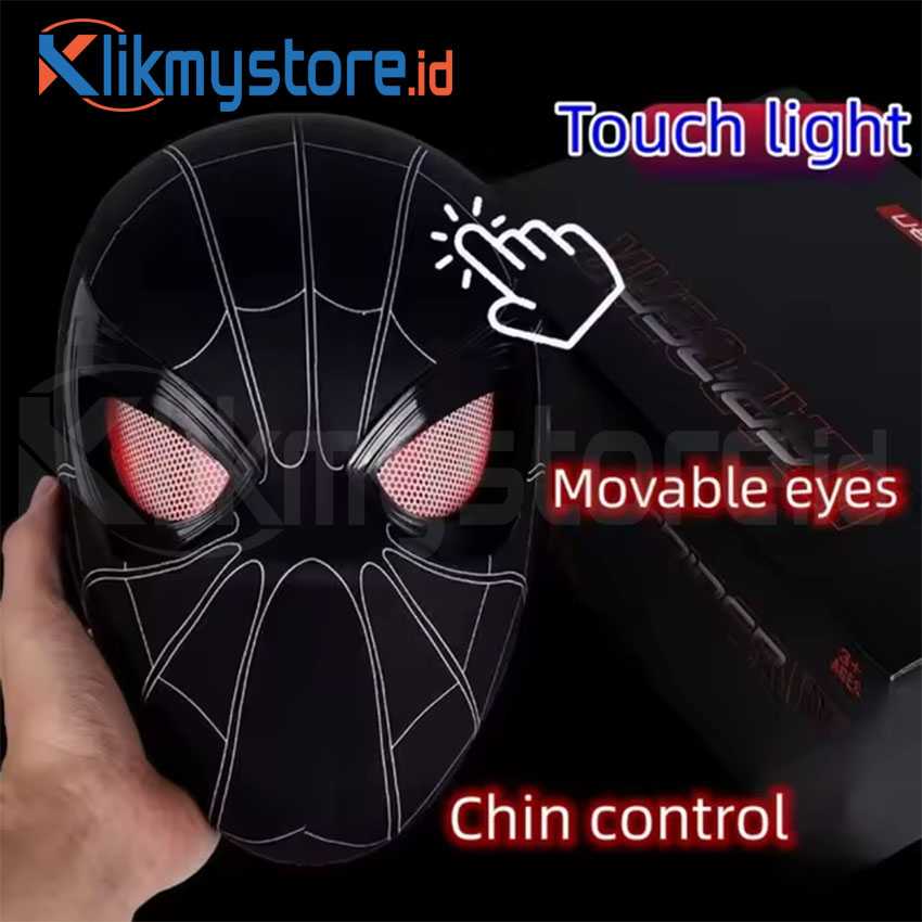 Jual Spiderman Helmet Topeng Manusia Laba Cosplay LED Mainan