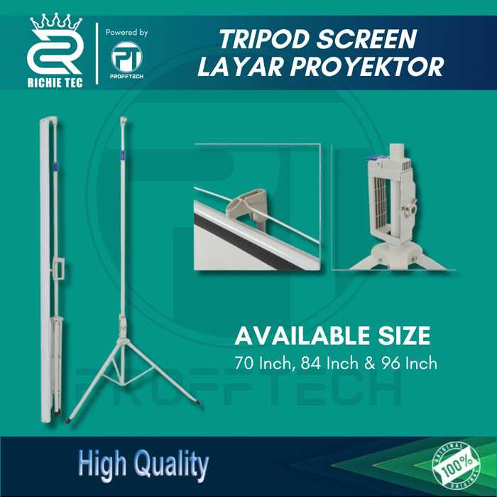 Jual Richie Tec Tripod Screen Projector Layar Proyektor | Jakmall.com