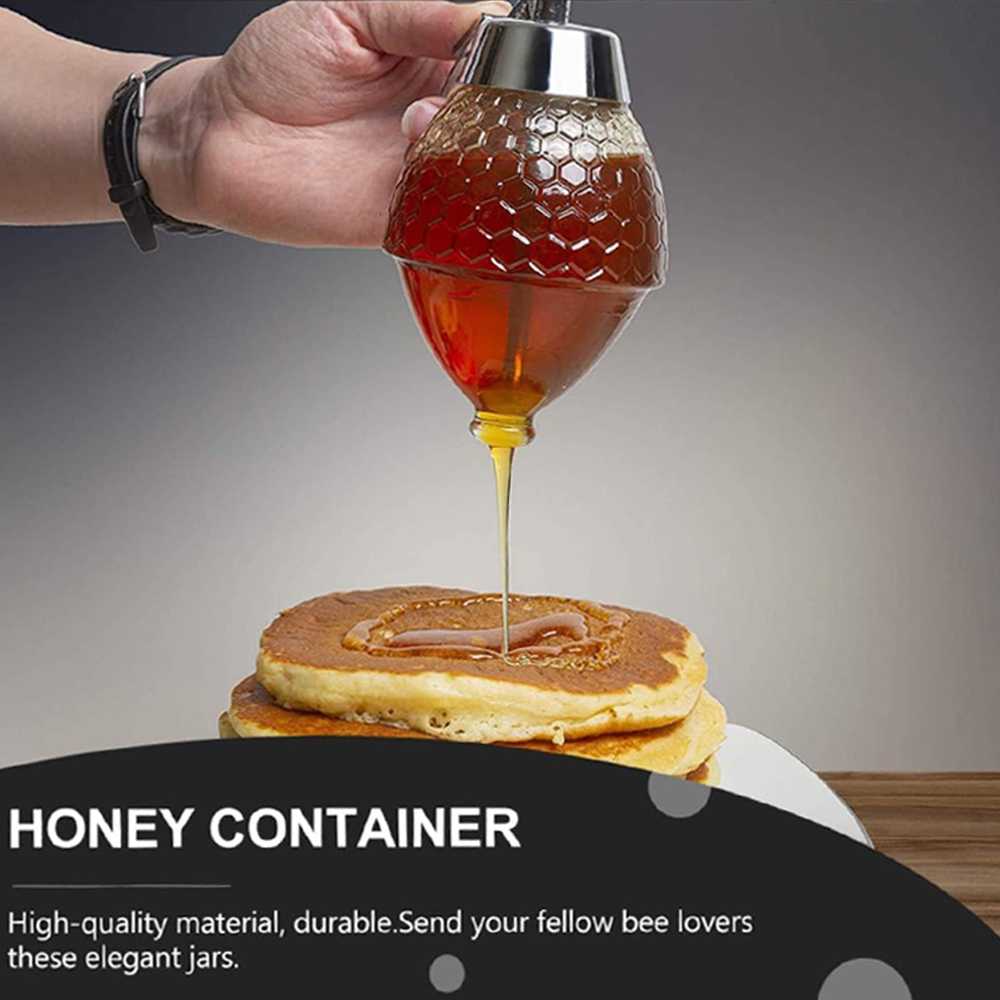 Jual HILIFE Honey Dispenser Jar Botol Madu Sirup Serbaguna 200ml