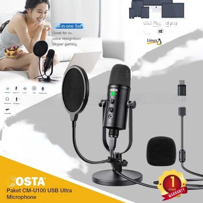Jual COSTA CM-U100 Professional Condenser Microphone USB Podcast