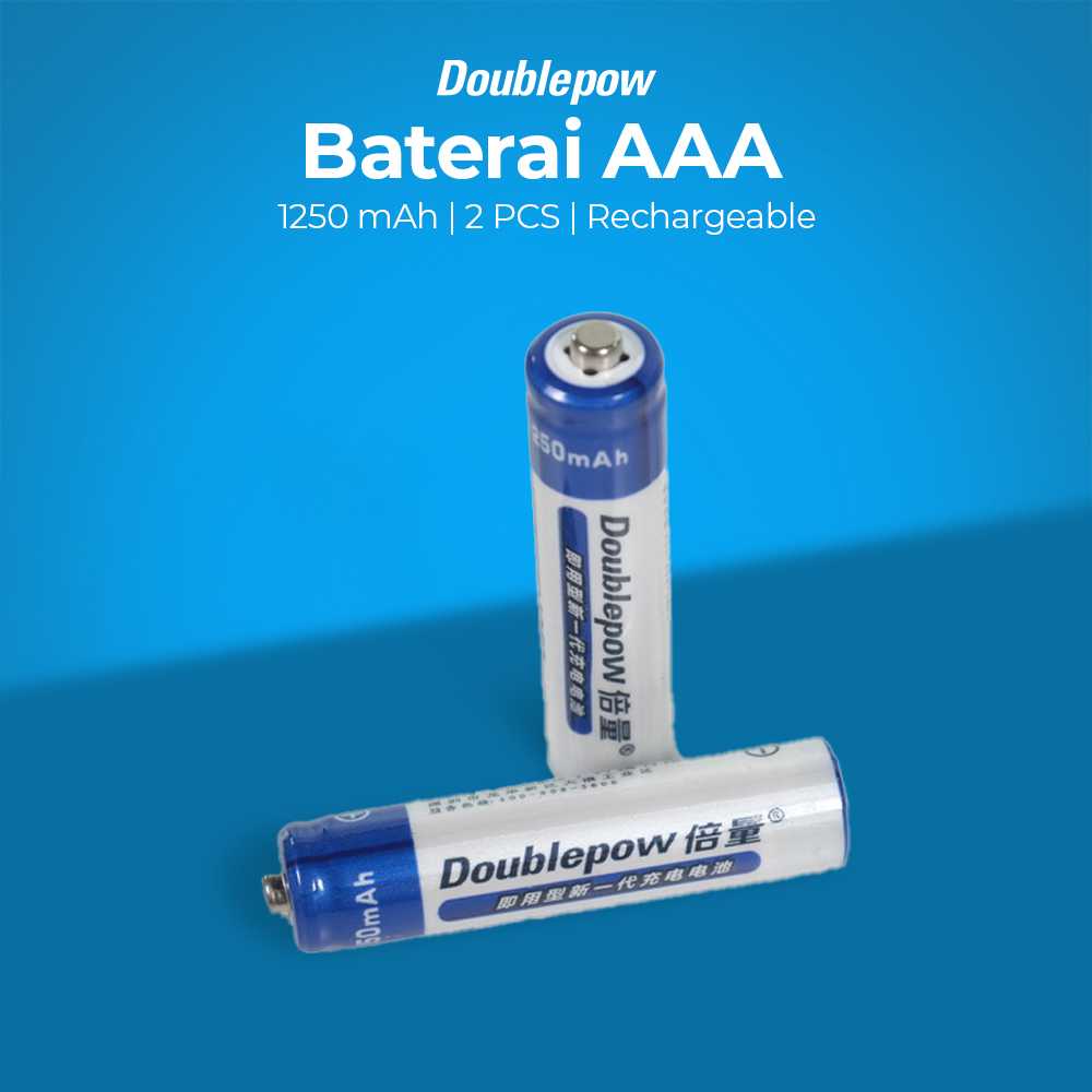 Jual Doublepow Baterai Rechargeable AAA Ni-MH 1250mAh 2 PCS