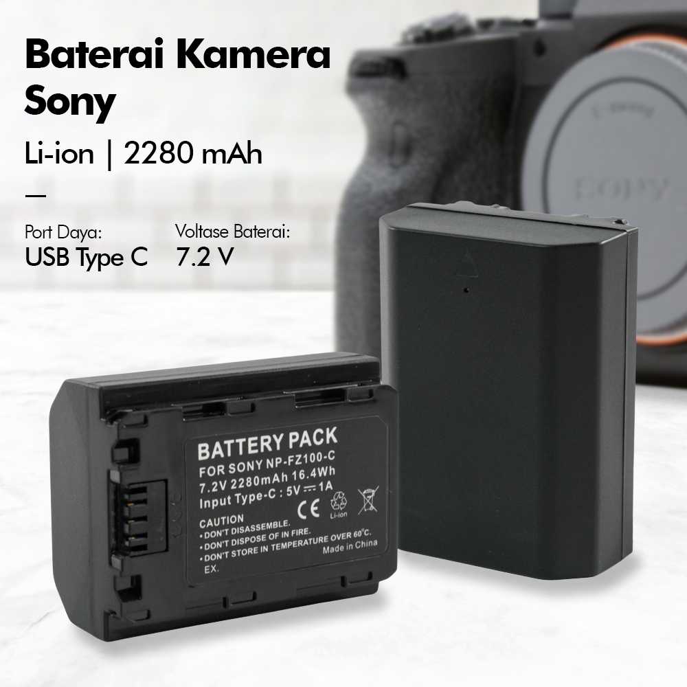 Jual PROBTY Baterai Kamera Sony Replacement Battery USB Type C