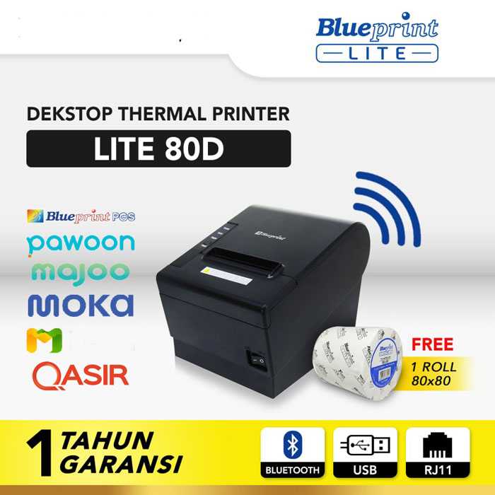 Jual Blueprint Lite 80D Thermal Receipt Printer Kasir POS