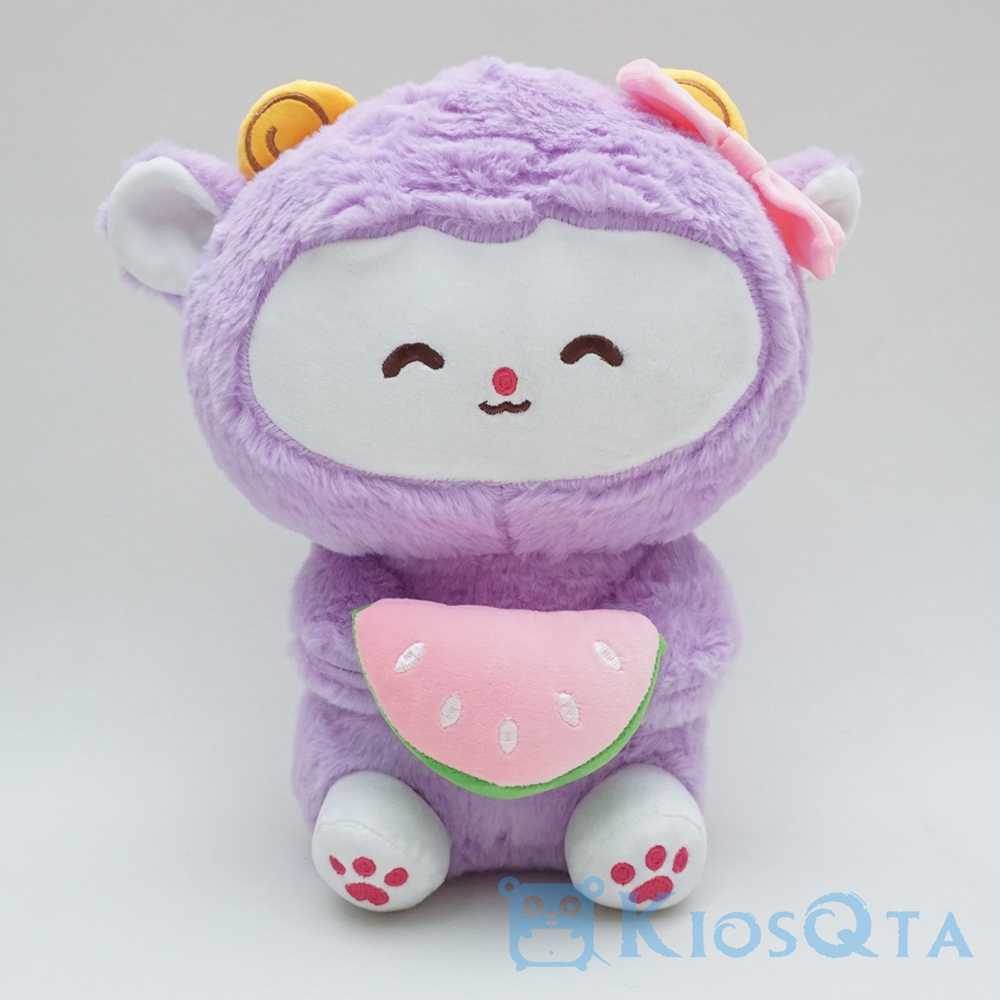 Jual boneka domba lucu cute sheep bawa semangka ungu large