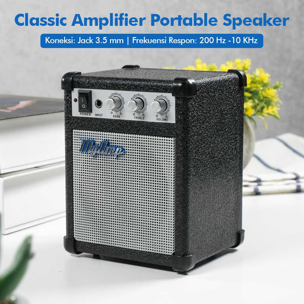 Jual MyAmp Classic Amplifier Portable Speaker High Bass 3.5mm