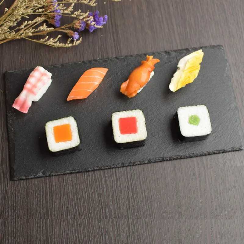 Jual Uibqut Piring Batu Alami Natural Black Rock Slate Plate