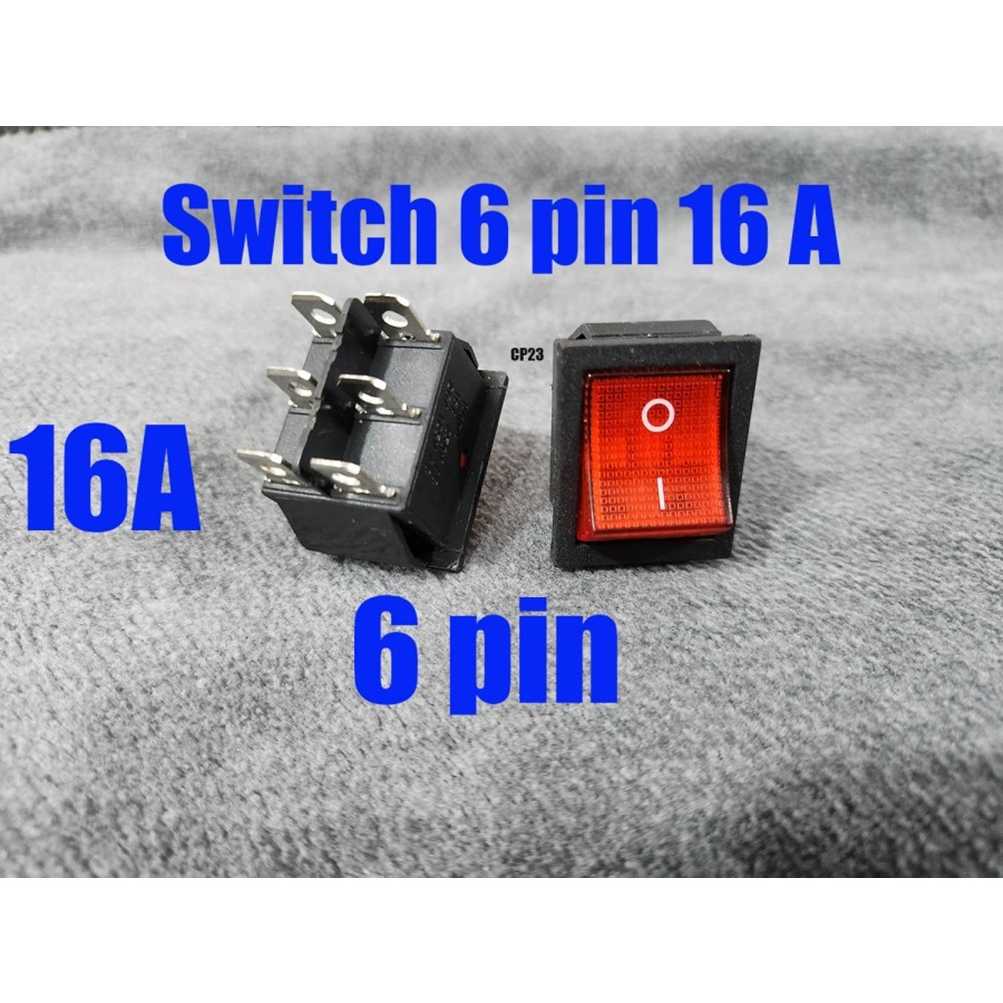 Jual Saklar 6pin Power Switch ON OFF 16A CP Roker Besar 6 Pin