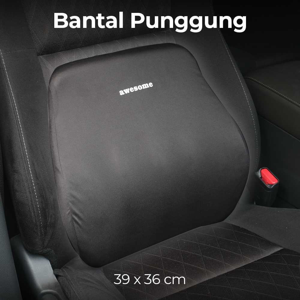 Jual Awesome Bantal Punggung Kursi Car Backrest Lumbar Support