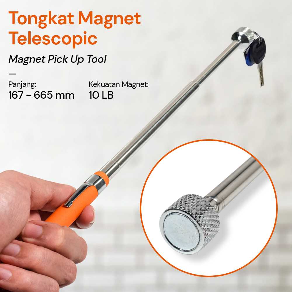 Jual Vastar Tongkat Magnet Telescopic Magnetic Pick Up Tool 10LB