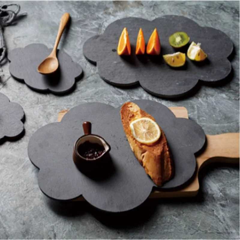 Jual LISM Piring Batu Rock Slate Plate Steak Sushi Cloud Shape