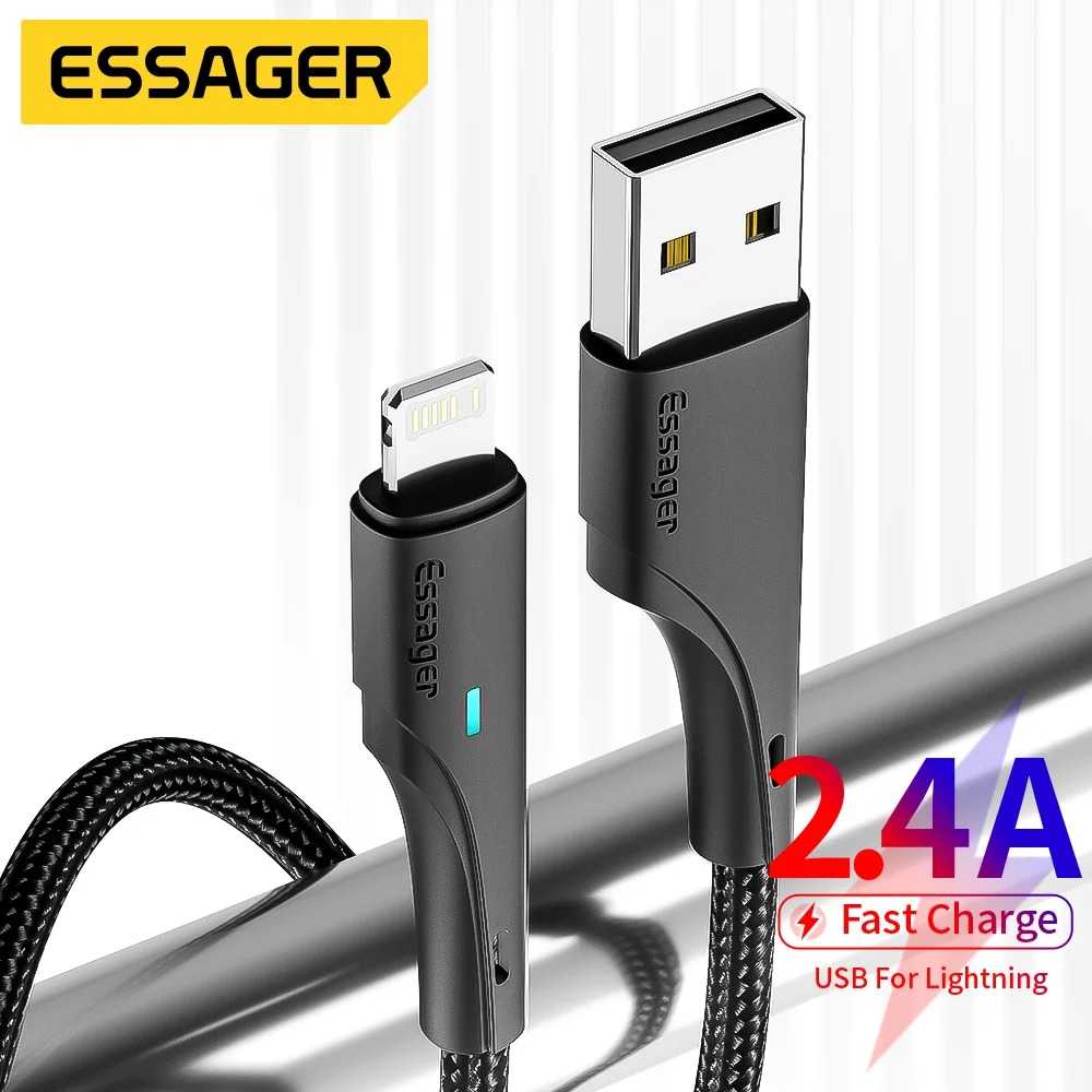 Jual ESSAGER Kabel Data Lightning Multifungsi Fast Charging LED