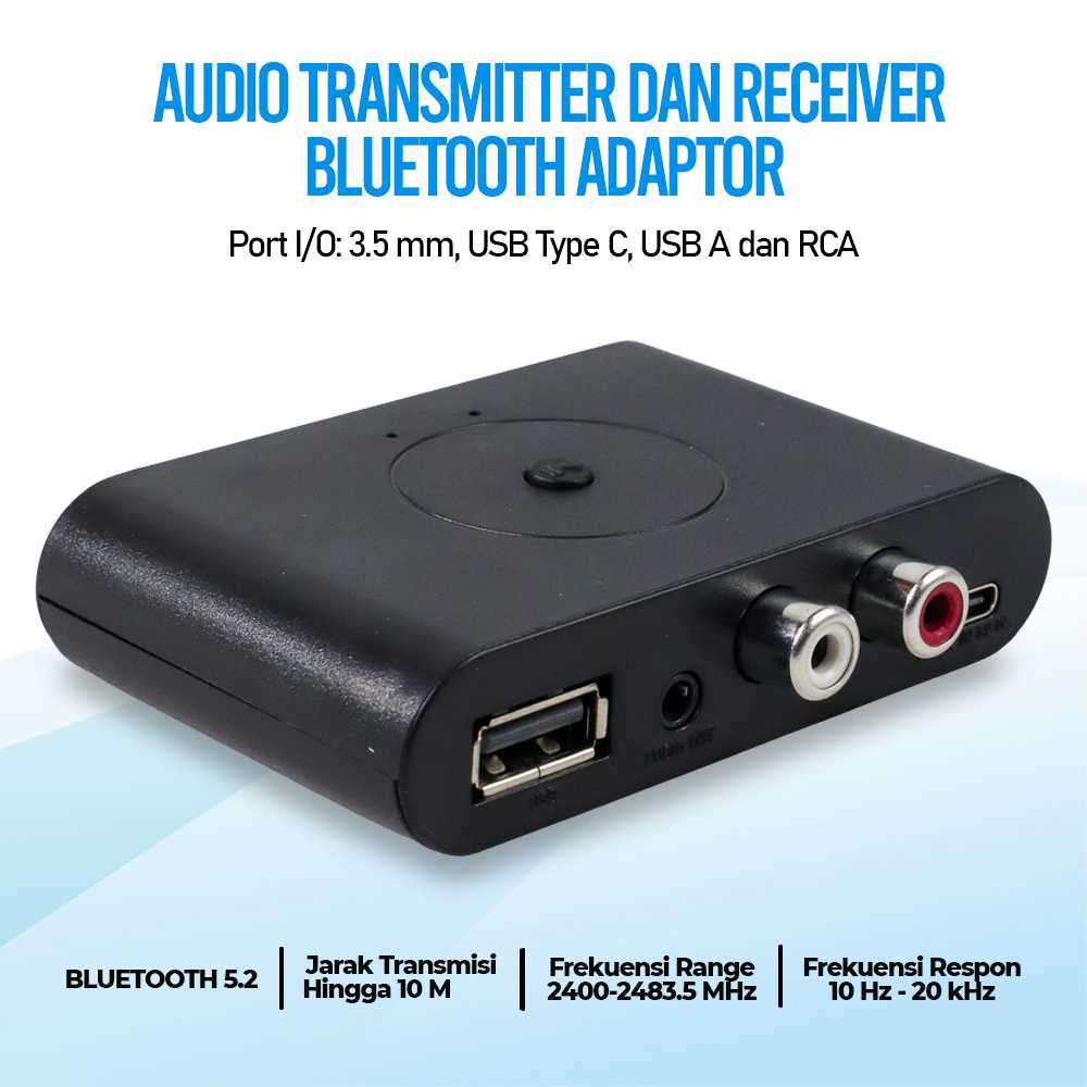 Jual VIKEFON Audio Receiver Bluetooth 5.3 Adaptor RCA U Disk AUX