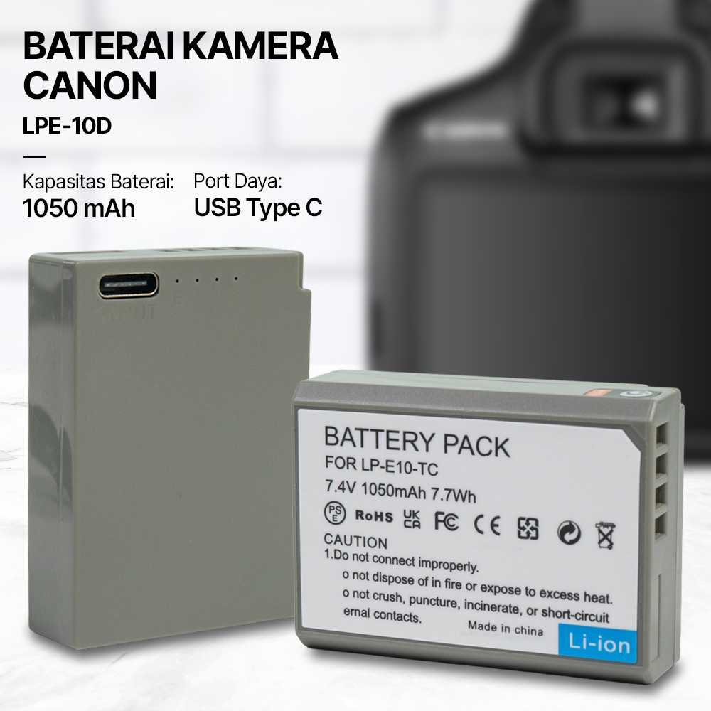 Jual YUBOLI Baterai Kamera Canon Replacement Battery USB Type C
