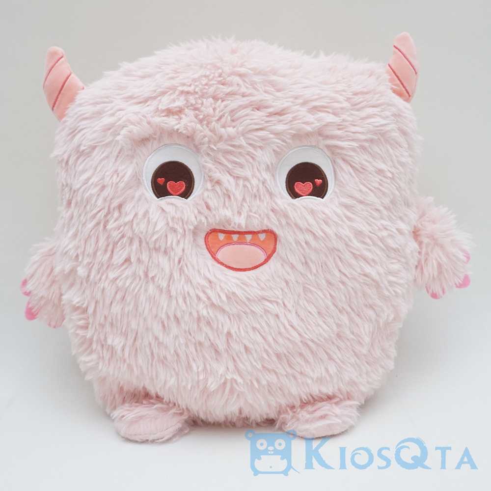Jual bantal boneka monster lucu bulu pink fury cute bordir large
