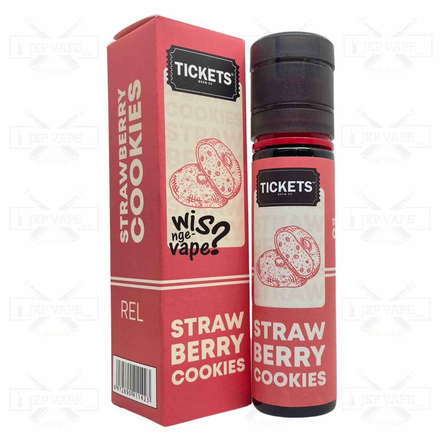 Jual Tickets Strawberry Cookies 60ml - Signature Liquid Vape By
