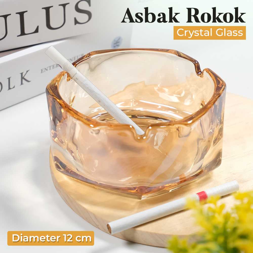 Jual HOSTEES Asbak Rokok Cigarette Ashtray Crystal Glass - HST-12