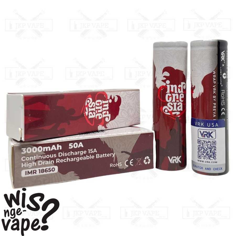 Jual BATTERY VRK - IMR18650 3000MAH 40A - AUTHENTIC BATERAI VAPE