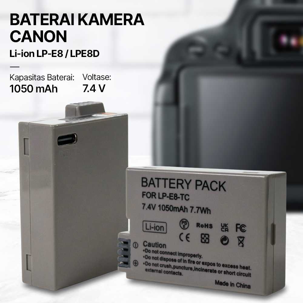 Jual YUBOLI Baterai Kamera Canon Replacement Battery USB Type C